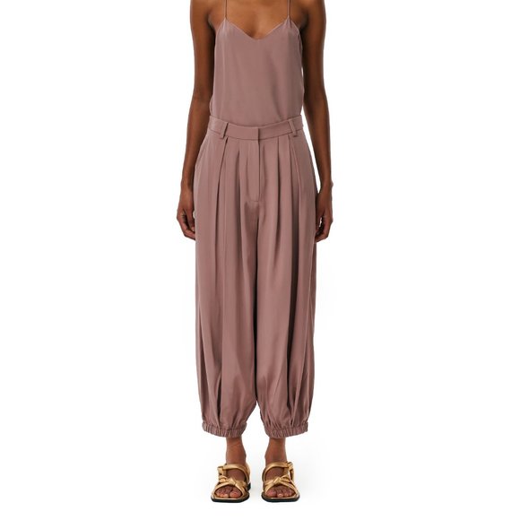 Tibi | Pants & Jumpsuits | Tibi Muted Pink Eco Silk Pleated Balloon ...